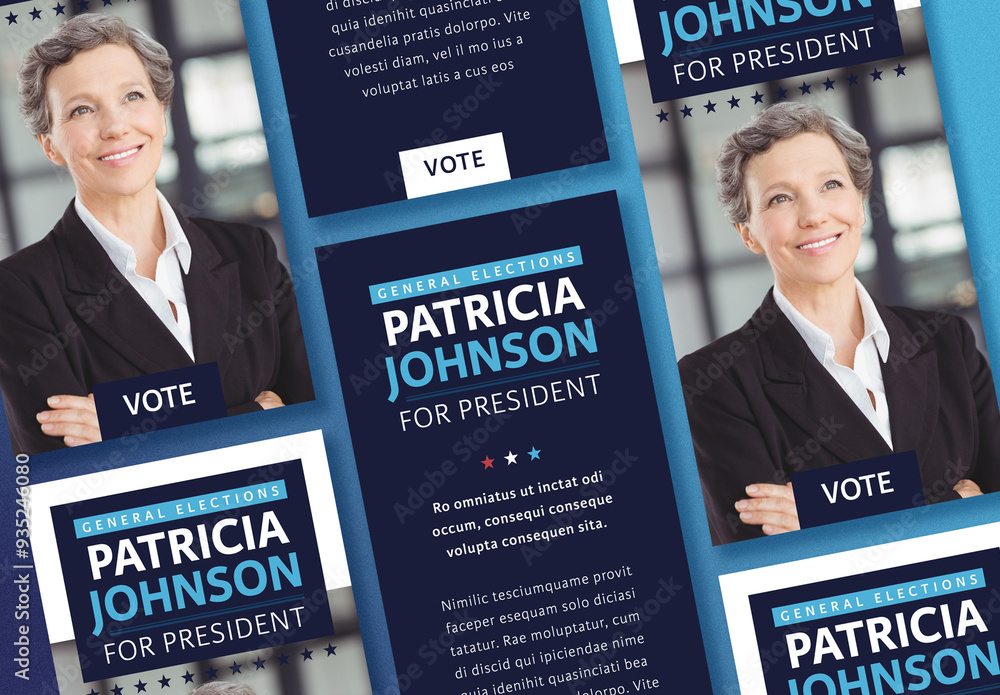 DL Flyer for US Political Campaign Stock Template | Adobe Stock