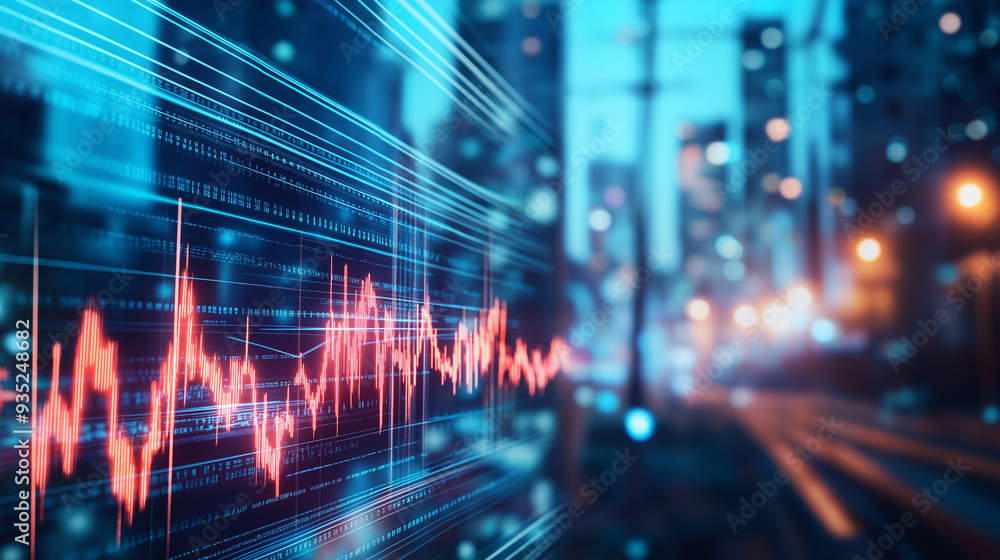 A dynamic bar graph with bright, rising bars illustrating the steady ...
