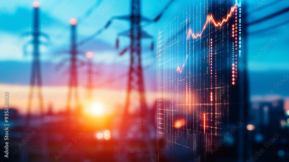 A bar graph with bars growing in height, representing the escalating ...