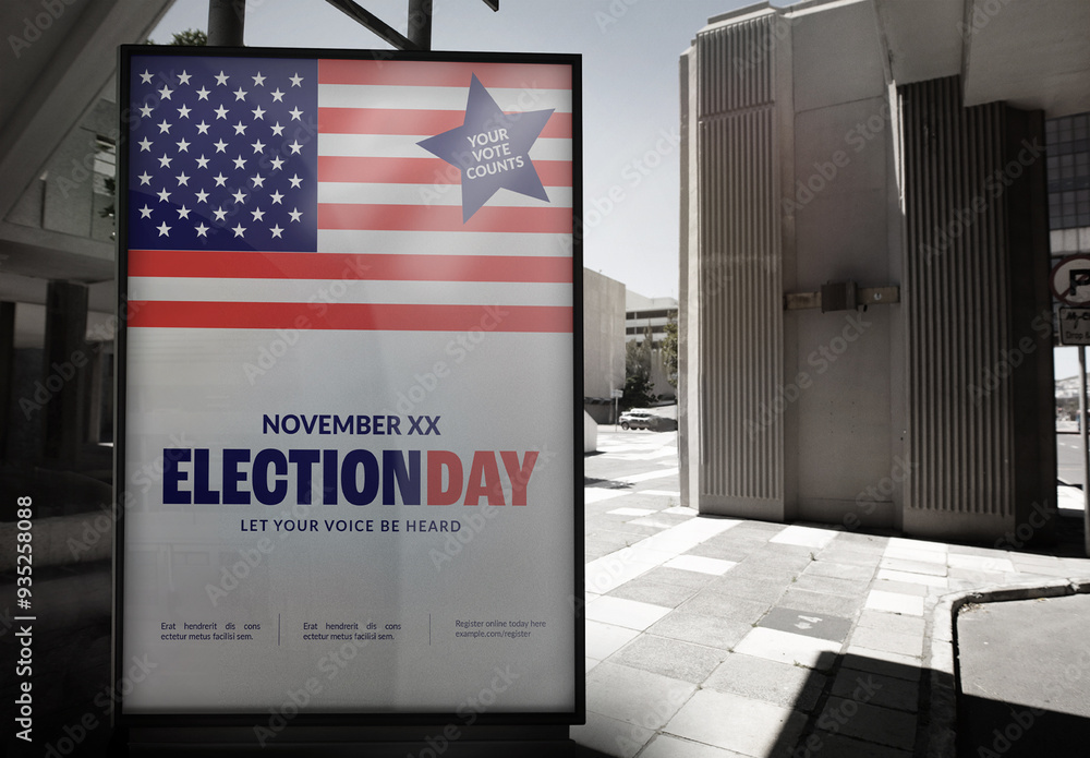 Election Poster Billboard Mockup Stock Template | Adobe Stock