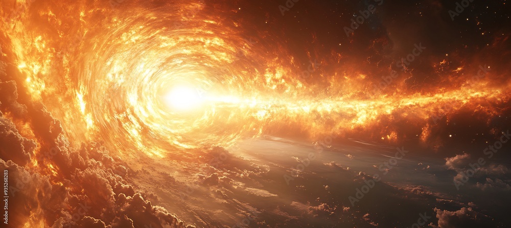 Depict black hole bending 3D spacetime according to the principles of ...