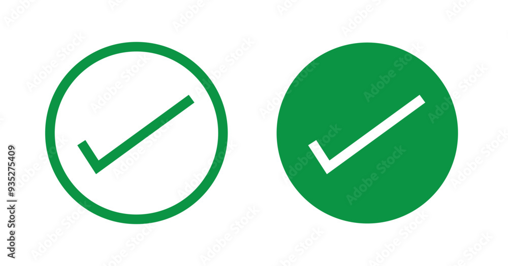 Vetor do Stock: check mark icon button set. check box icon with right ...