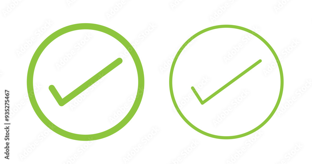 Vetor do Stock: check mark icon button set. check box icon with right ...