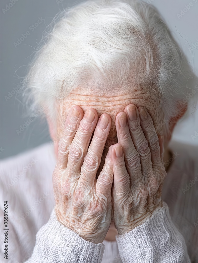 An elderly individual grappling with memory decline, embodying the ...