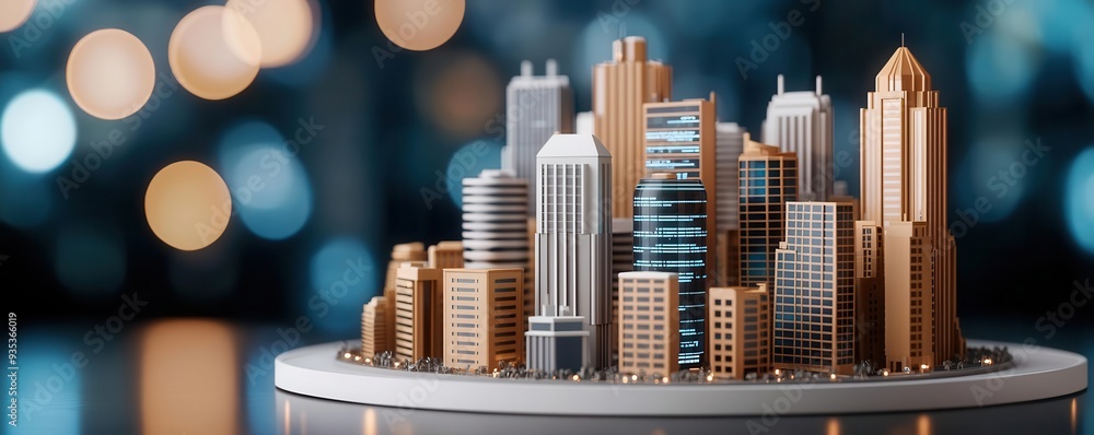 Augmented reality city model with live economy data streams, digital ...