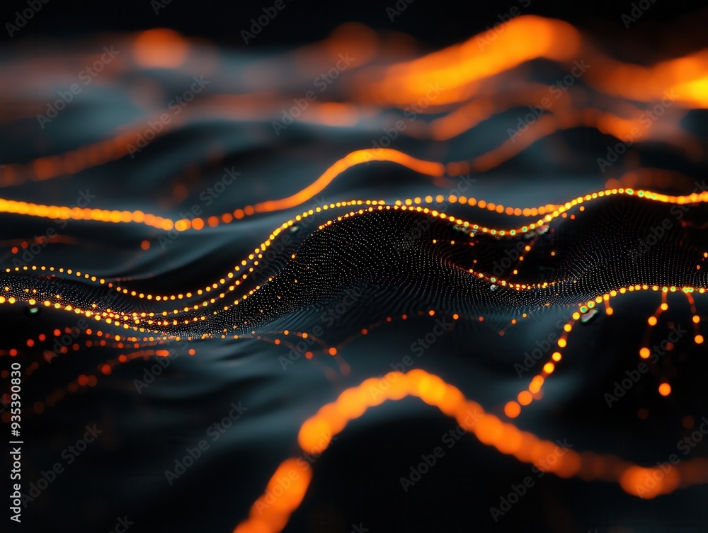 Photo Holographic infrastructure map, dynamic end-to-end orchestration visualized with, supansa ...