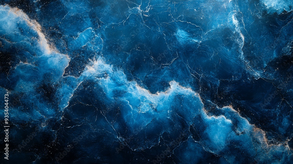 Marble background with a gradient from deep blue t 281 water, light ...