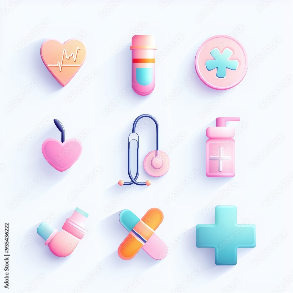 Elegant Minimalist Treatment Icon: Pastel Color Palette, Abstract ...