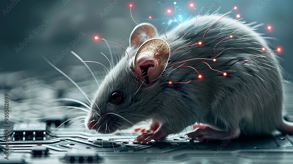 Machine rodents and technology within a human brain with a tiny chip ...