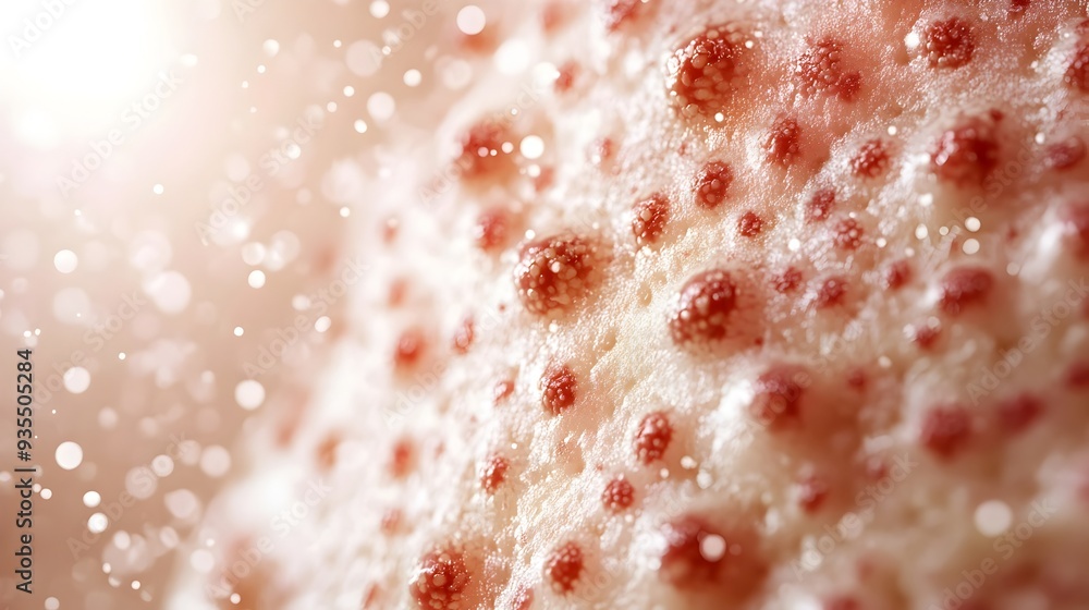 Detailed of Monkeypox Skin Lesions in Focus with Faded Background ...