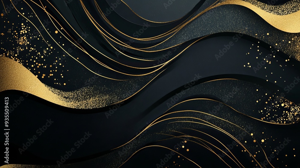 Black and gold award background with a creative concept template. Ideal ...