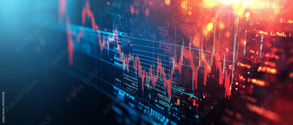Glowing Blue Coin with Business Charts: Abstract Financial Concept. AI ...