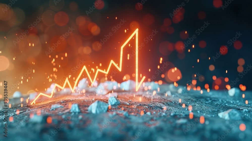 Explore financial loss with a dynamic 3D candlestick chart that vividly ...
