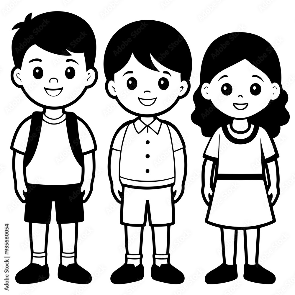 Kids coloring pages line art vector illustration Stock Vector | Adobe Stock