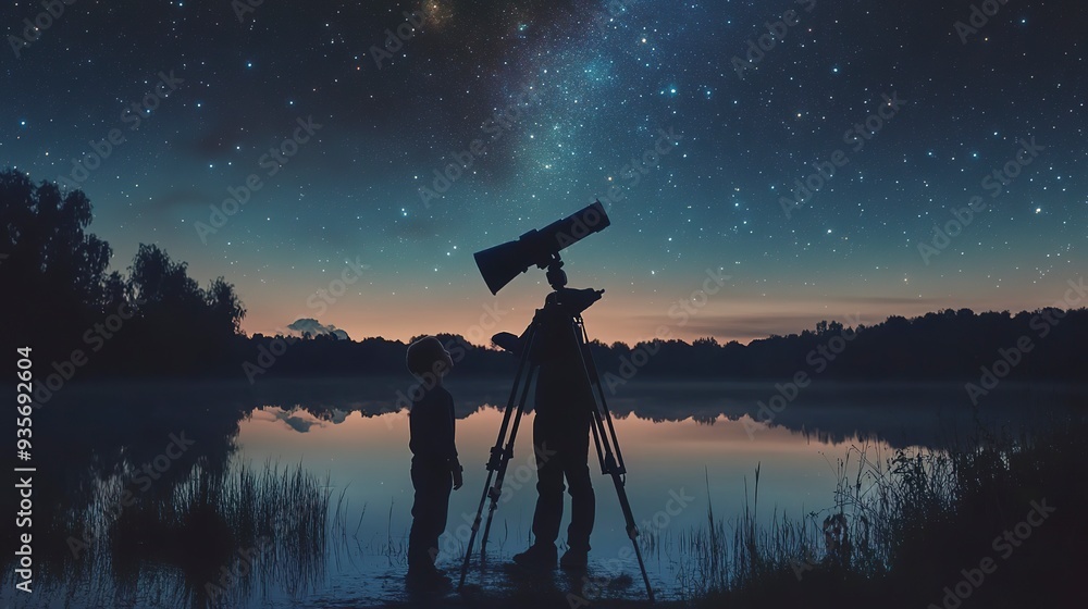 Father and son are enjoying quality time together, exploring the ...