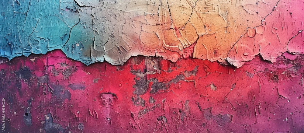 The textures and patterns found on concrete walls appear aged and ...