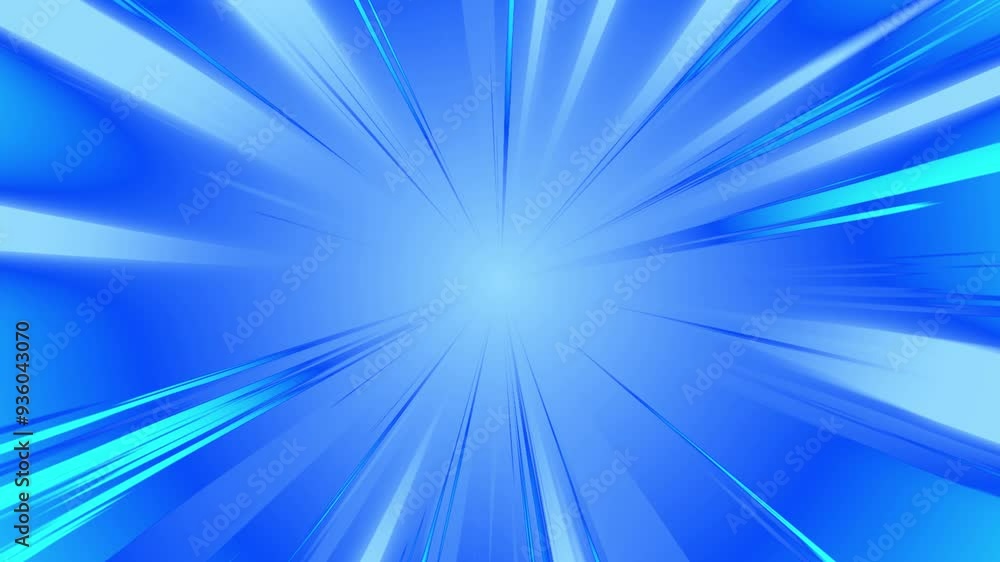 Blue particles explosion zoom at camera for logo and titles speed lines ...