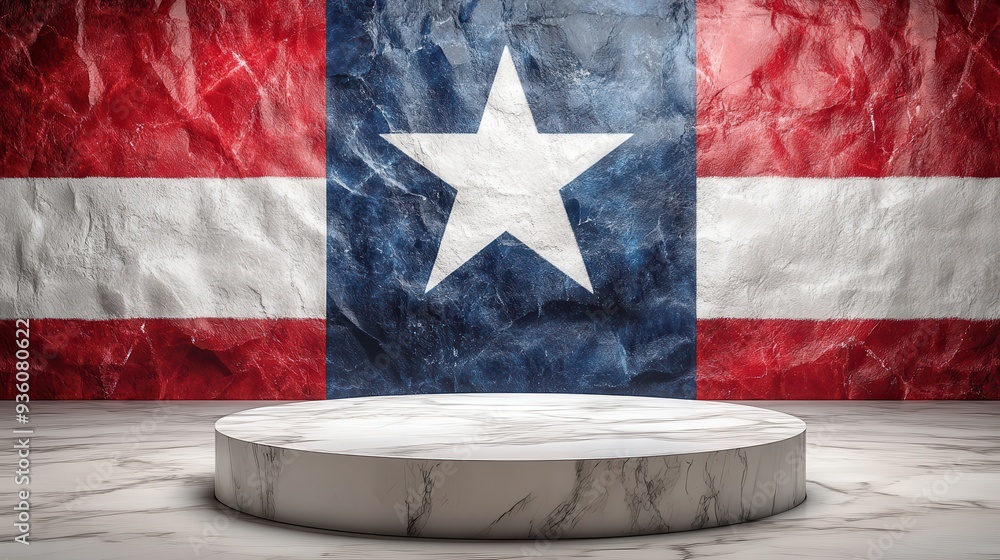 Texas flag backdrop with vibrant colors and prominent star pattern on ...