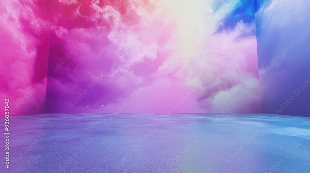 Gradient background, a sense of space and place, the shadow effect adds ...