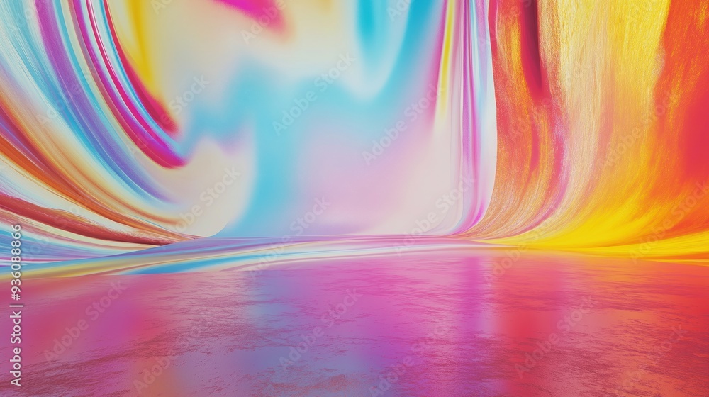 abstract shiny modern mosaic multi-color palette pattern reflective ...