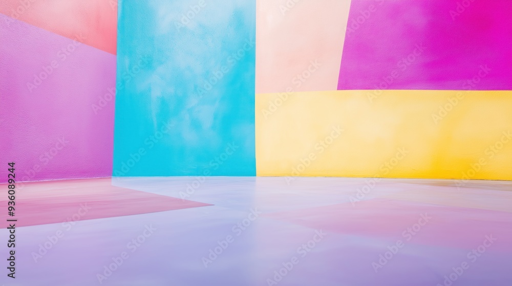 abstract shiny modern mosaic multi-color palette pattern reflective ...