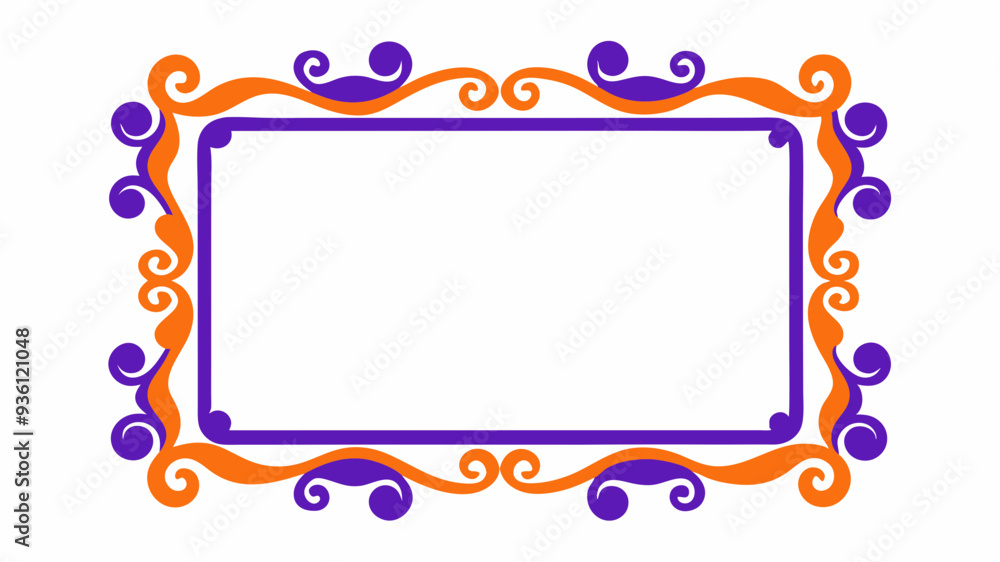 decorative rectangular frame with an ornate design. The frame has a ...