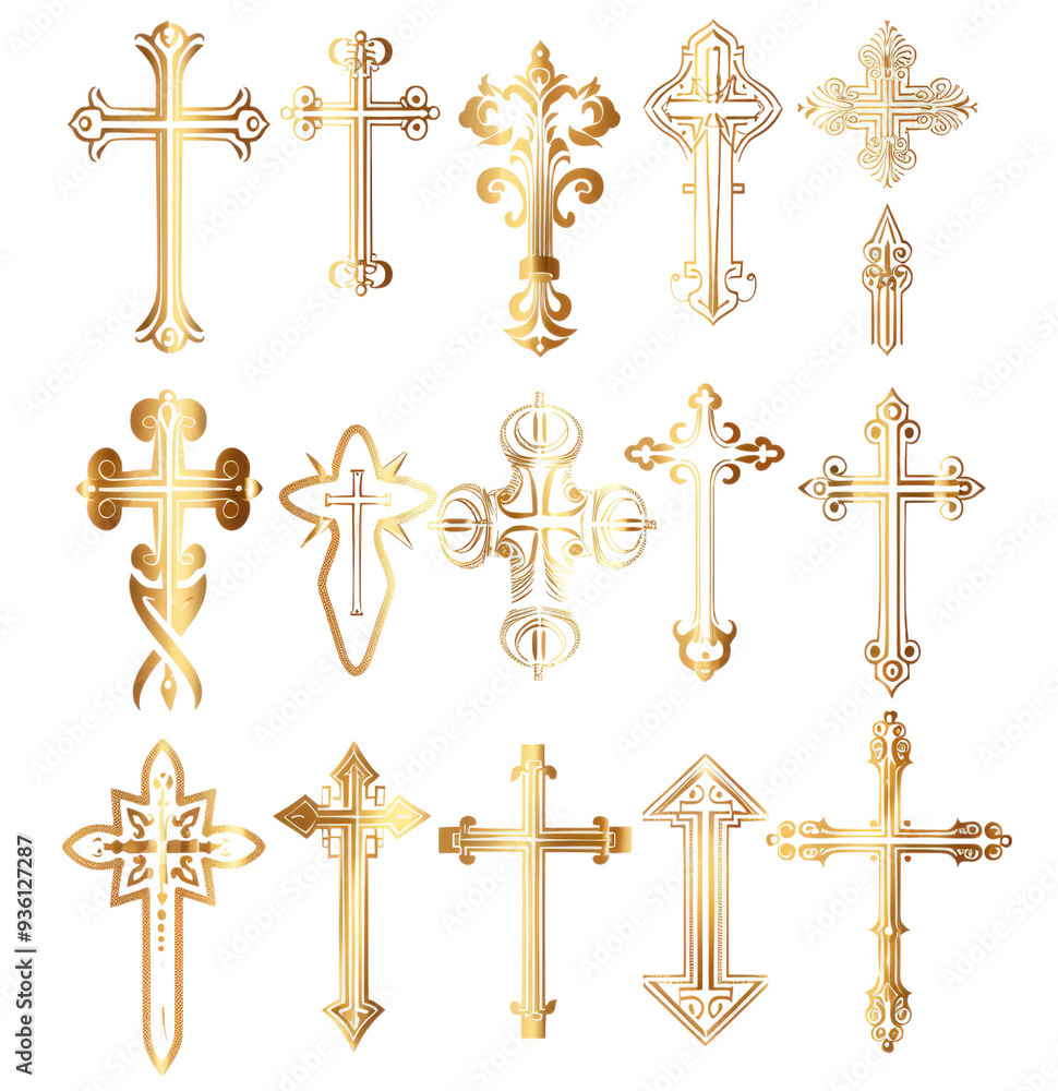 Set of vector icons, each depicting different types and shapes of ...