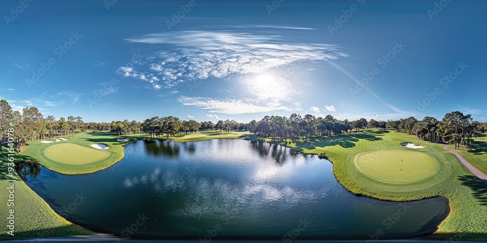 Golf Movie. Aerial 360 View of Grande Oaks Golf Club, Filming Location ...