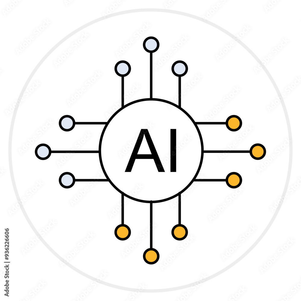 Ai icon, Revolutionizing Industries with Artificial Intelligence, The ...