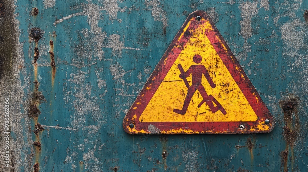 "General Warning Sign: Attention Alert for Various Safety Hazards ...