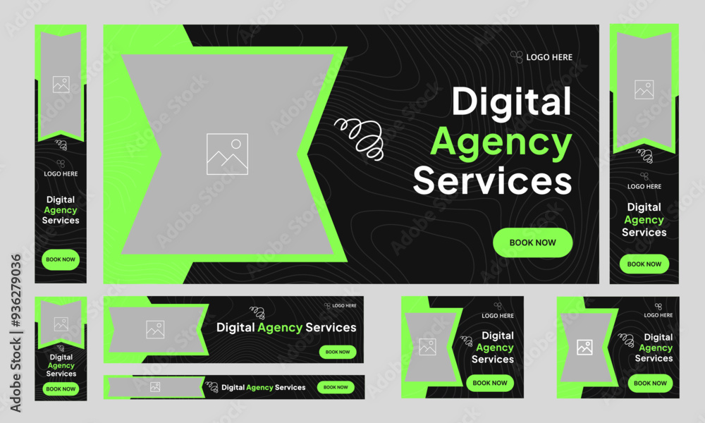 Best digital agency services web set banner design for social media ...