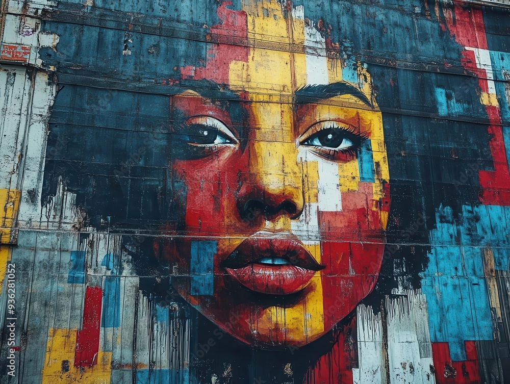 urban street art mural explosive mix of graffiti styles and characters ...