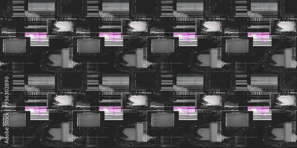 Lo-fi monitor texture with a retro, pixelated effect. Seamless texture ...