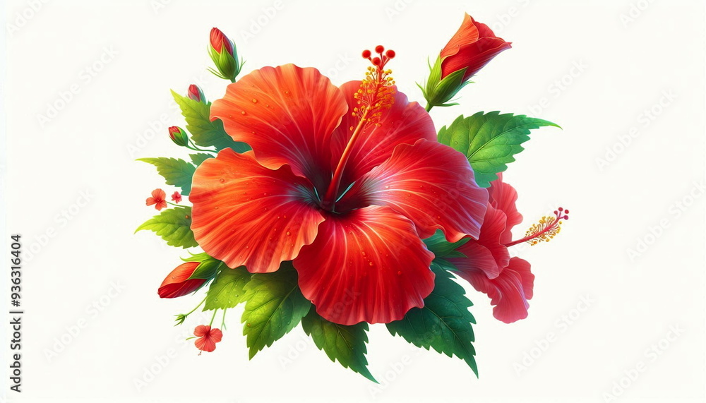 beautiful red hibiscus rosa sinensis also known in india as jasud ...