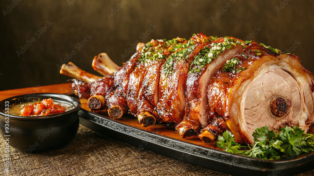 a whole Filipino lechon, or roast pig, with a perfectly crisp skin and ...