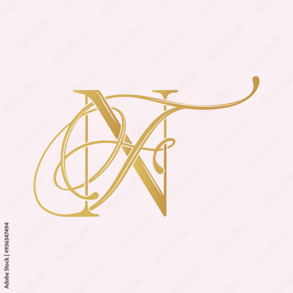 FN, NF, logo FN, Letter FN, monogram FN , vector, logo, Wedding ...