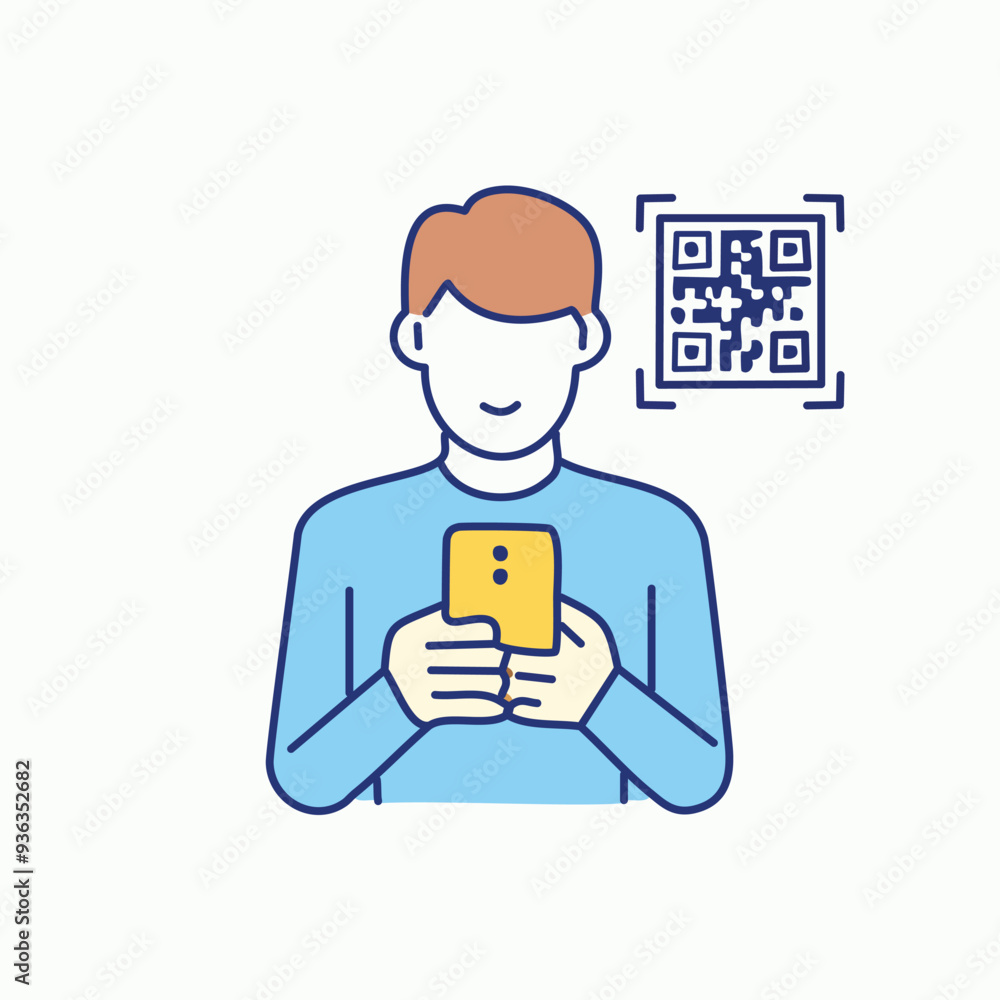 Scan qr code using phone. A person using a mobile phone to scan a QR ... Scan qr code using phone. A person using a mobile phone to scan a QR ...