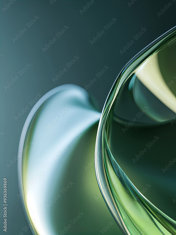 Abstract Backgrounds, Smooth Lines, Design, Amorphous glass-effect ...
