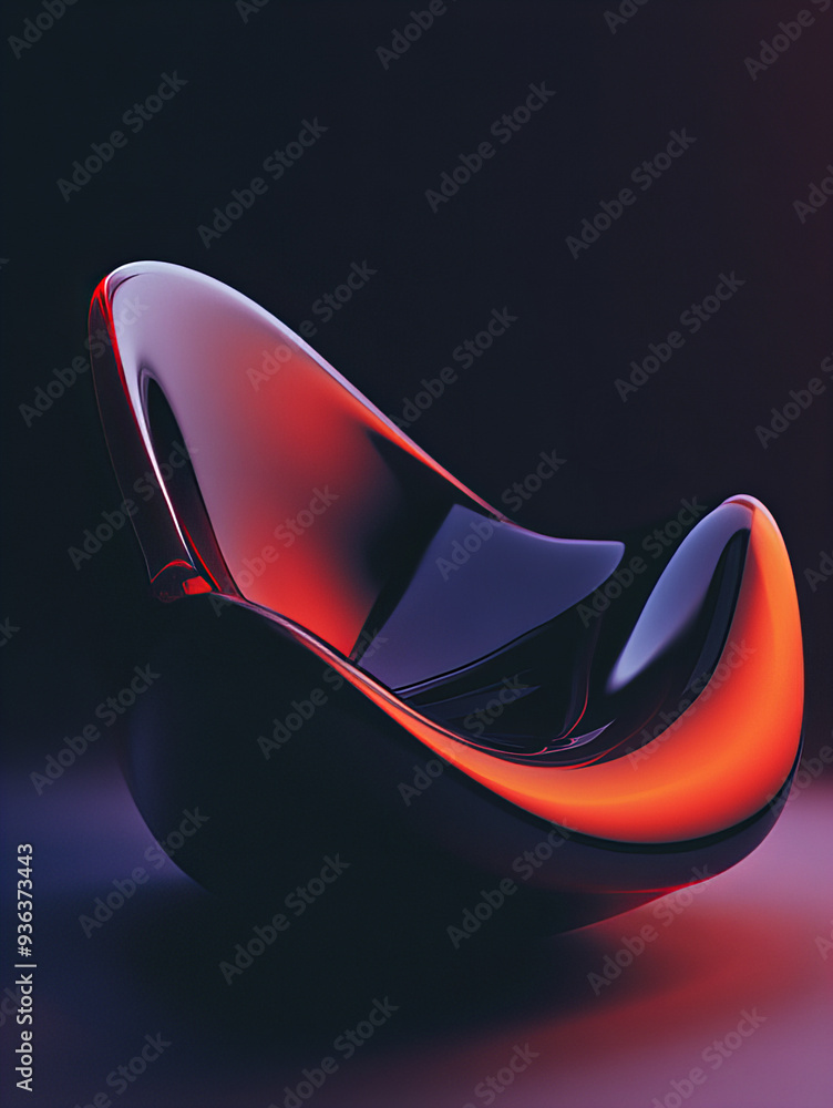 Abstract Backgrounds, Smooth Lines, Design, Amorphous glass-effect ...