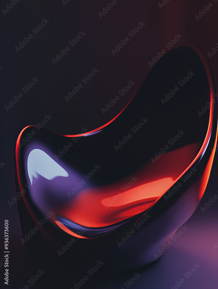 Abstract Backgrounds, Smooth Lines, Design, Amorphous glass-effect ...