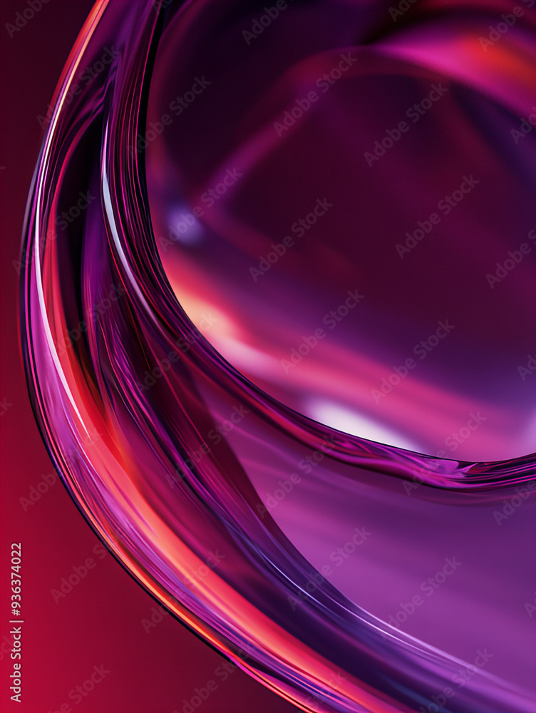 Abstract Backgrounds, Smooth Lines, Design, Amorphous glass-effect ...