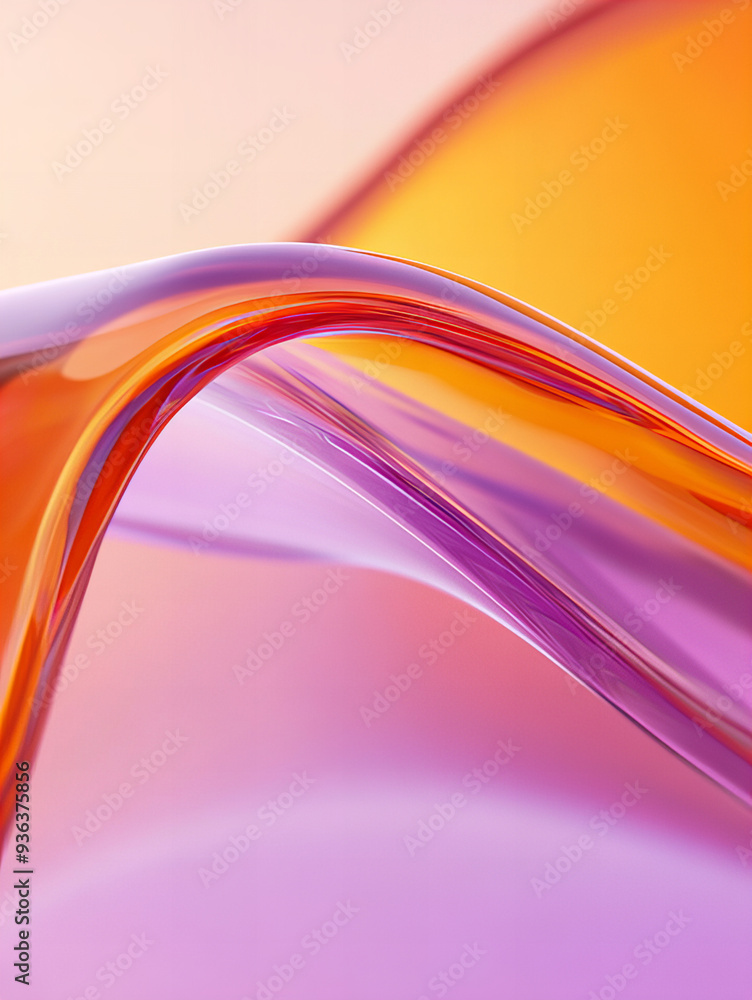 Abstract Backgrounds, Smooth Lines, Design, Amorphous glass-effect ...