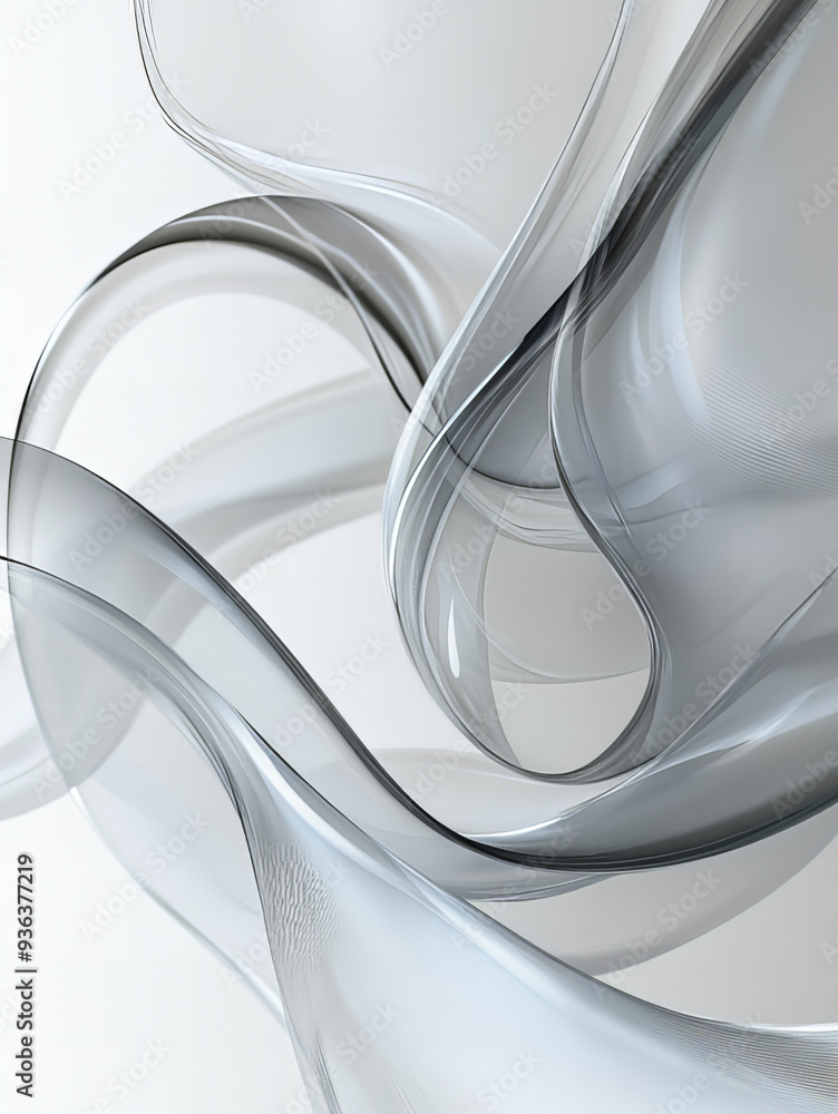Abstract Backgrounds, Smooth Lines, Design, Amorphous glass-effect ...