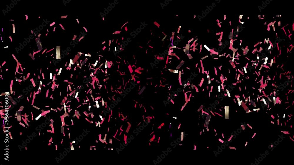 Confetti for Party Celebration, Stock Overlay 4k Animation Video, 3D ...
