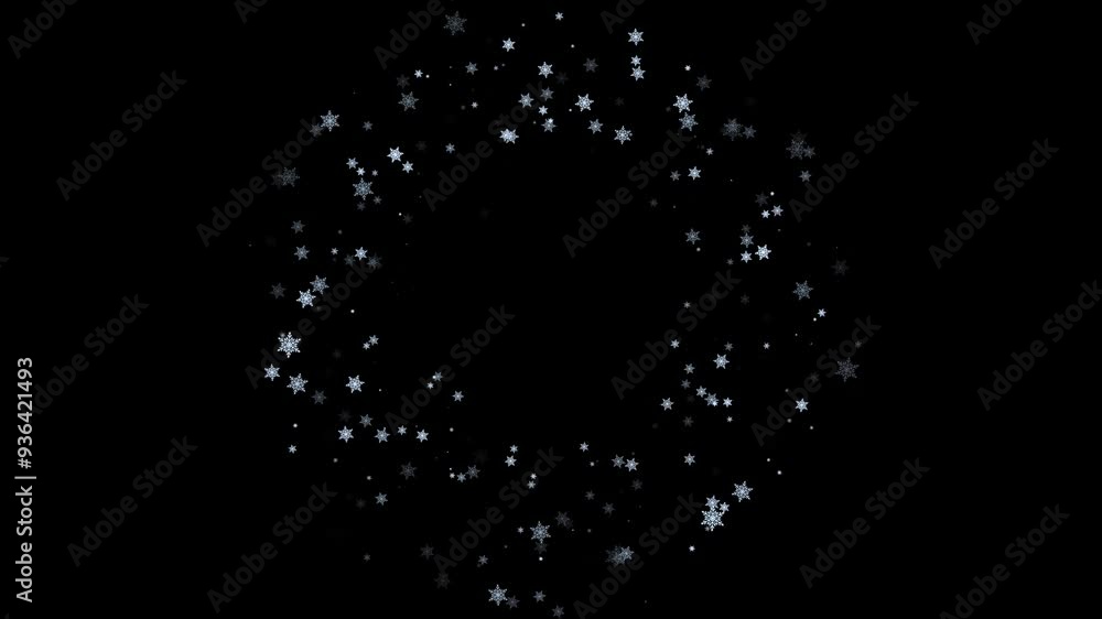snowfall overlay, black background - winter, slowly falling snow effect ...