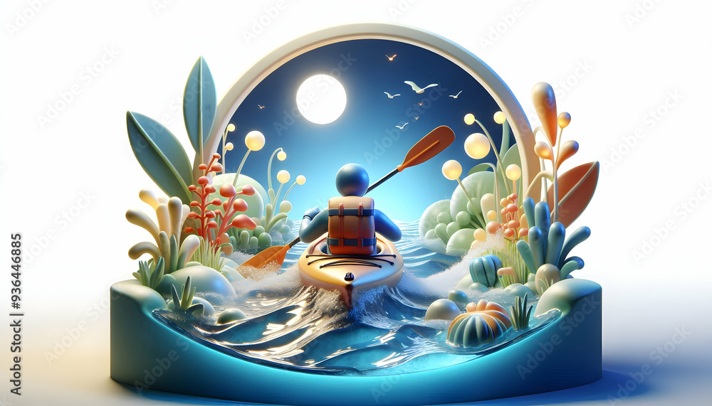 3D Border Frame with Rocket and Graph for Growth Concept | Business ...