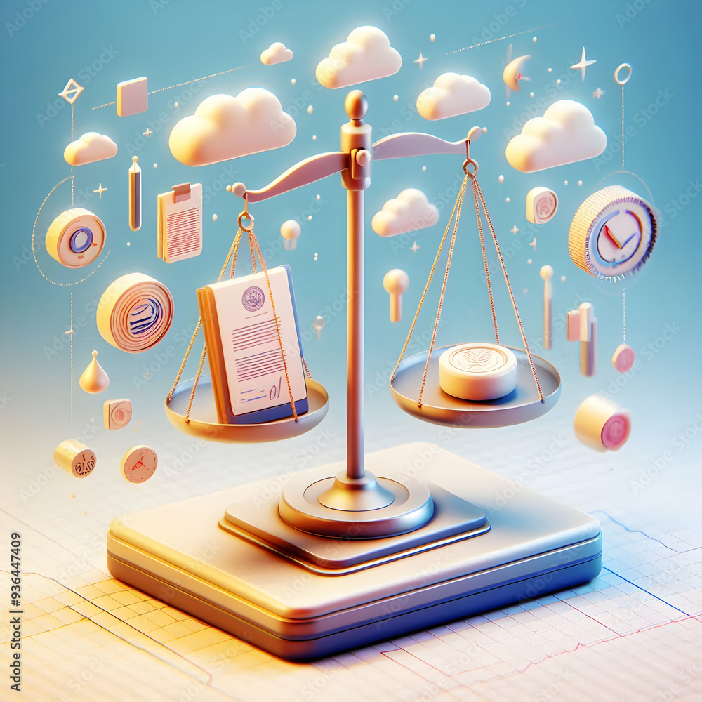 3D Border Frame with Trophy and Graph for Business Achievement Concept ...