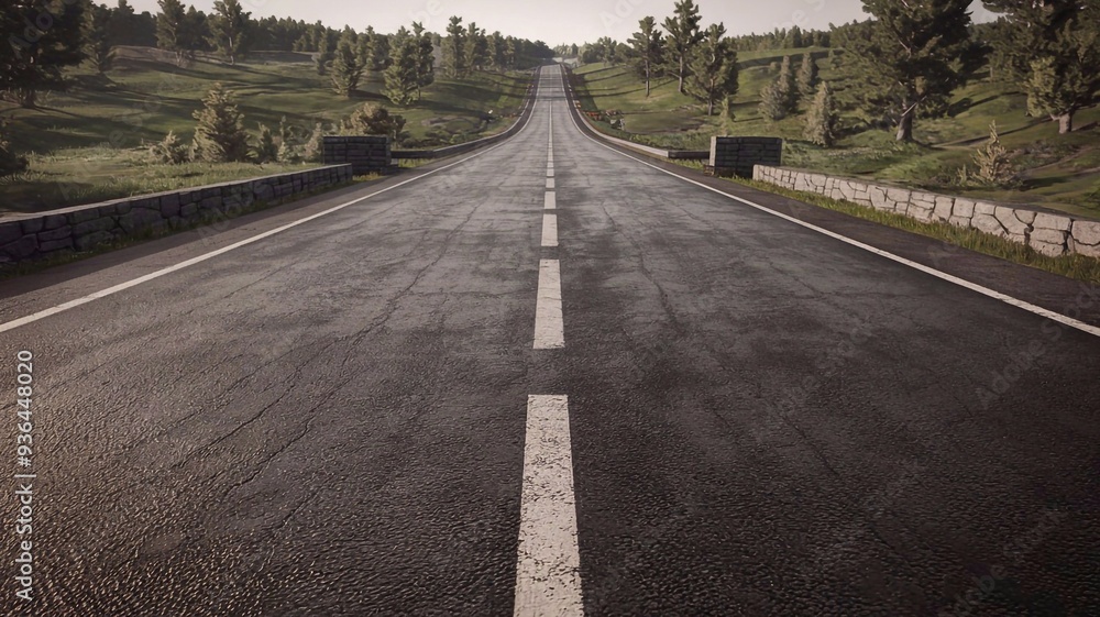 Asphalt road texture closeup low angle perspective view. Outdoor ...