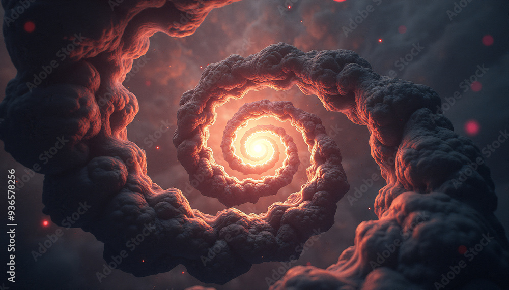 Deep space anomaly featuring an unusual twisting cosmic energy field ...