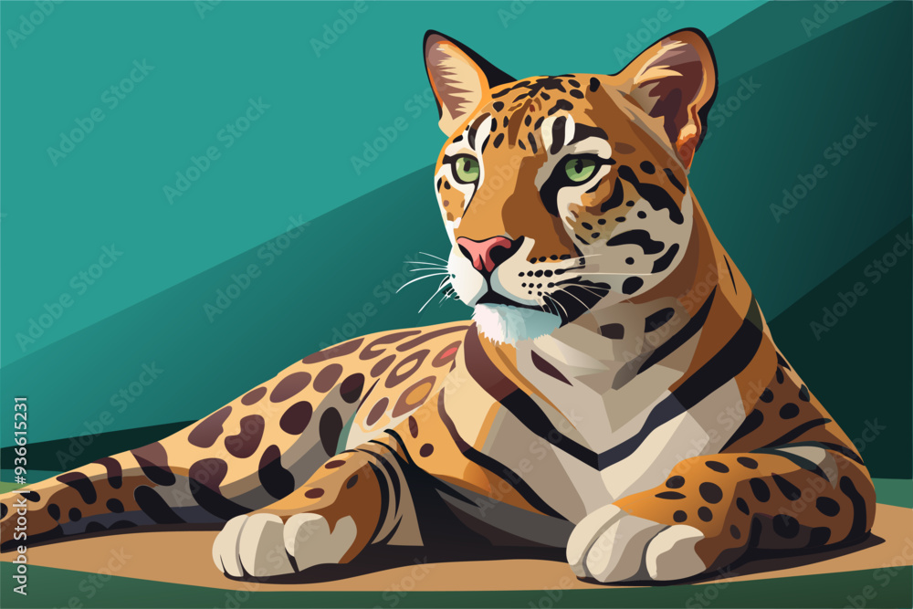 leopard sphinx position vector similar to domestic cats, the leopard ...